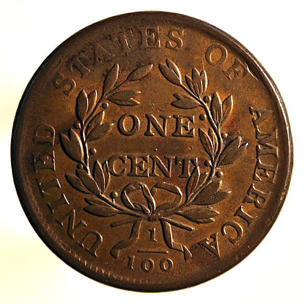 back_United States, copper cent, 1805__princeton – Just Money